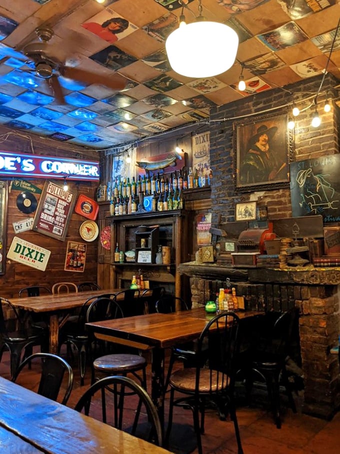 It's like your cool uncle's attic, but with better drinks! This cozy corner is where stories are shared and friendships are forged.