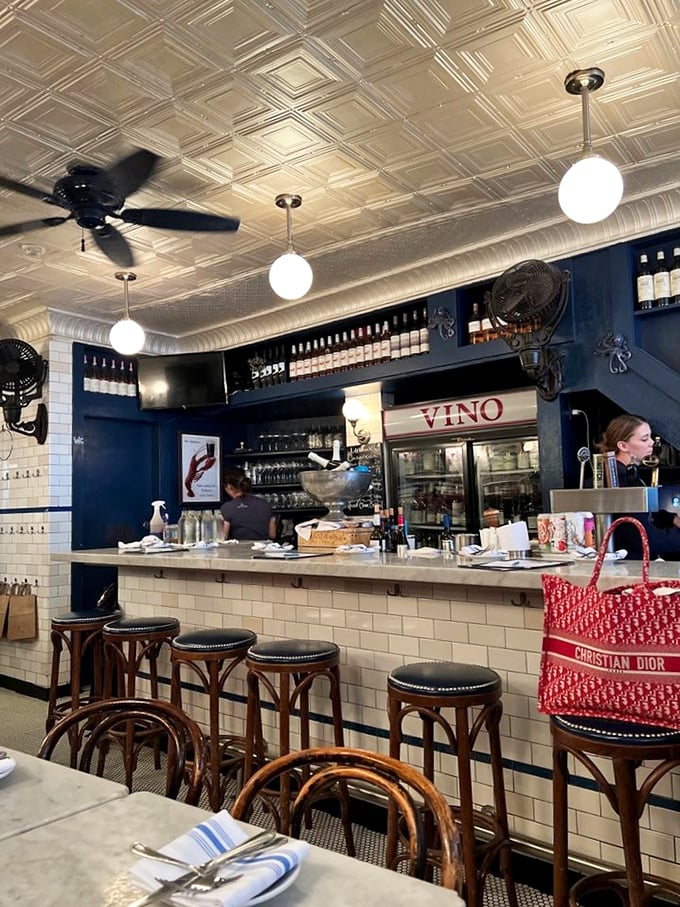 Where wine meets brine: A bar that's part ship's galley, part sommelier's playground. Raise a glass to Neptune's bounty!