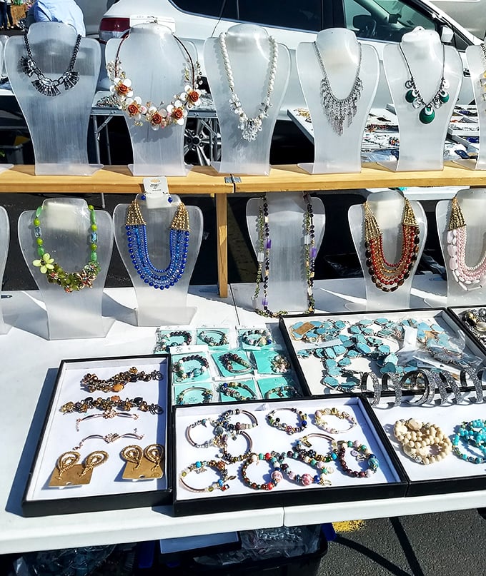 Bling it on! This jewelry display is shinier than a disco ball at Studio 54. Who needs Tiffany's when you've got treasures like these?