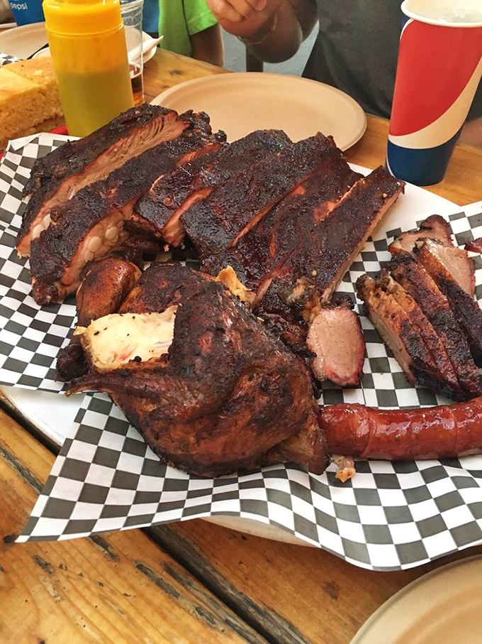 The ultimate BBQ sampler: It's like a meaty greatest hits album on a plate. Prepare for flavor overload!