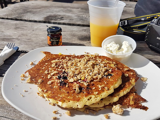 These aren't your grandma's pancakes (unless she's a culinary genius). Golden, fluffy, and ready for their syrupy close-up!