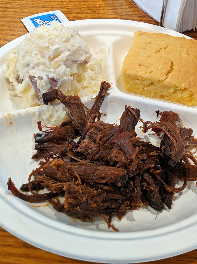 Pulled pork perfection! This platter is so good, you might just hear angels singing with each bite. Hallelujah for BBQ!