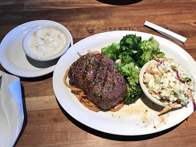 A perfectly cooked steak with sides that know their supporting role. Like a well-cast movie where even the minor characters shine.