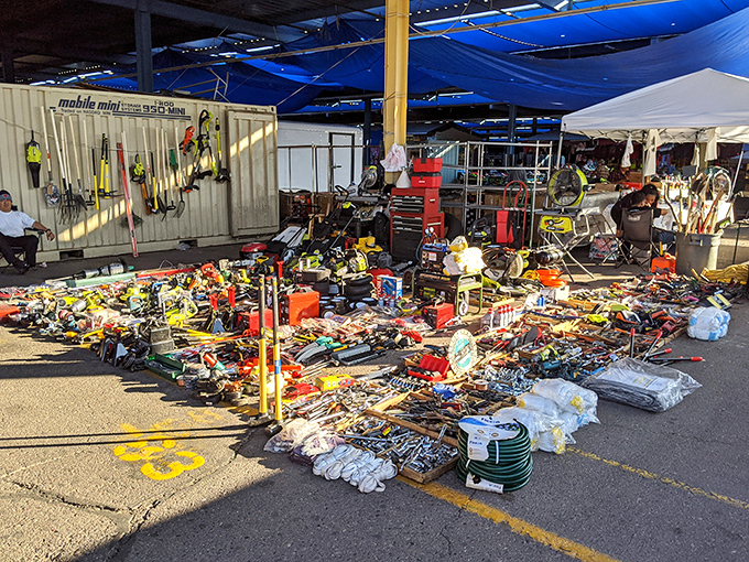 A tool lover's dream or a DIY disaster waiting to happen? Either way, this spread would make Tim "The Tool Man" Taylor weak at the knees.