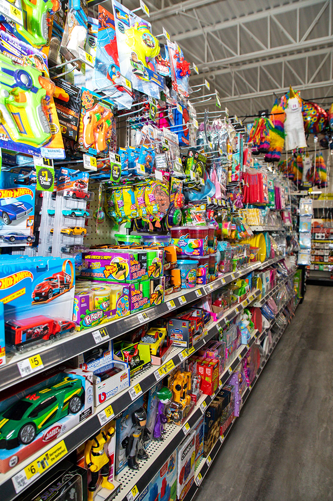 Toy story come to life! This aisle is where imagination meets affordability, creating a playground for kids of all ages.