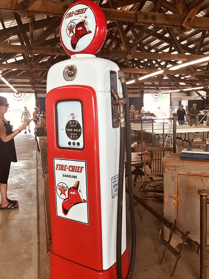 Fill 'er up with nostalgia! This vintage Fire-Chief gas pump is a slice of Americana that'll transport you straight back to the good ol' days.