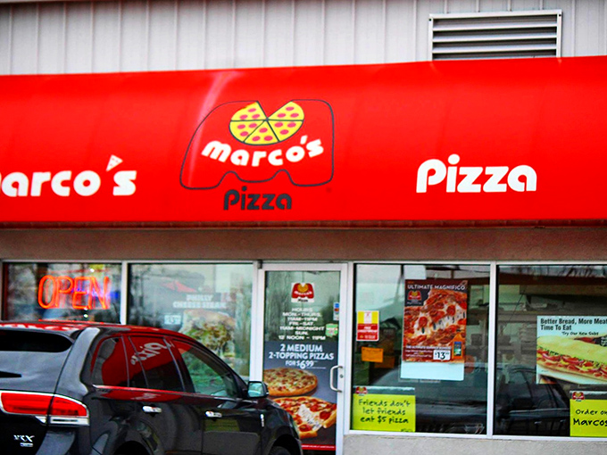 Marco's: Where the awning is as red as the sauce is rich. This cheerful spot is like a pizza party waiting to happen.