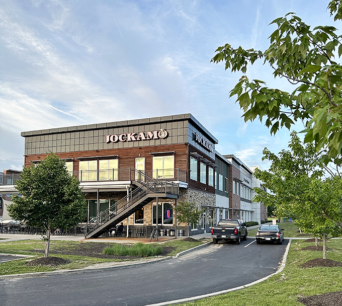 Sleek lines and gourmet pies? Jockamo isn't just elevating crust; it's raising the bar for what pizza can be in Indianapolis.