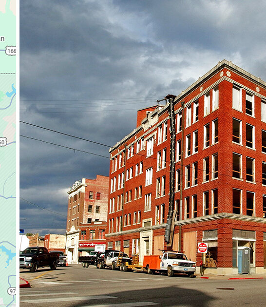 dreamy town oklahoma postcard ftr