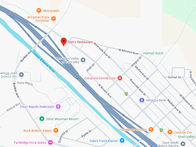 16 sam's restaurant map