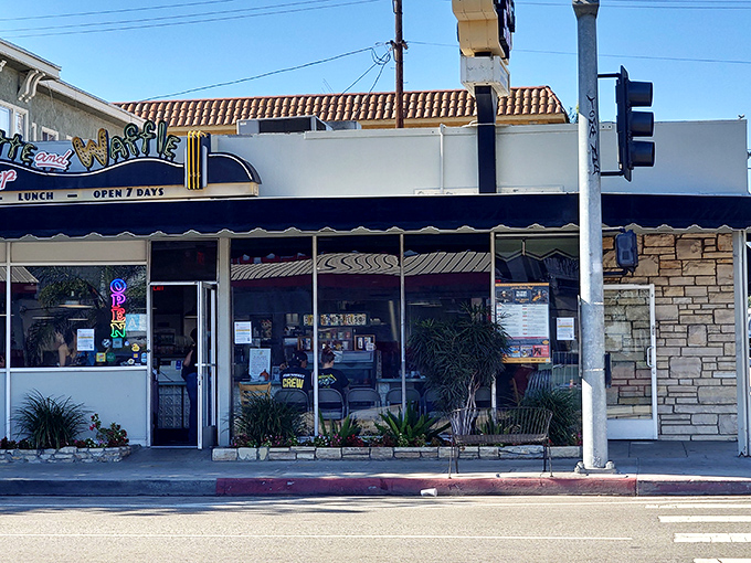 The unassuming mint-green exterior houses breakfast dreams that would make IHOP executives weep with envy. Where friends come to meet, indeed!