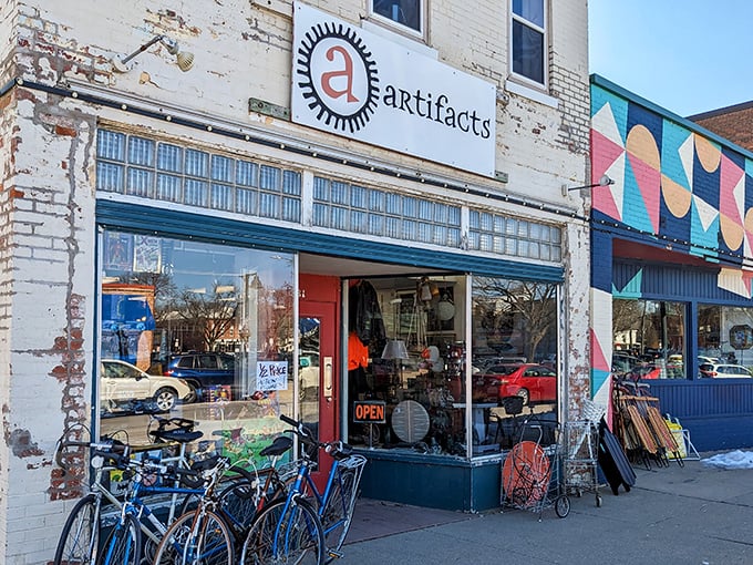 The iconic red door at 331 E. Market Street beckons treasure hunters like a portal to the past. Those vintage Radio Flyers aren't just for show!