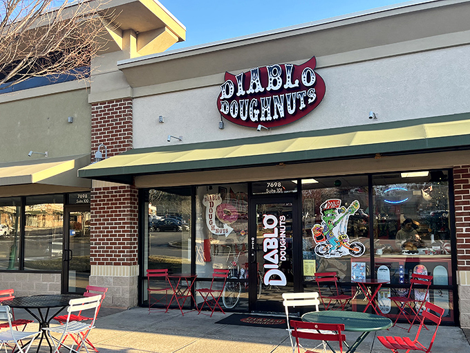 The devil's in the details at this brick-fronted paradise in Nottingham, where the red awning beckons like a sweet siren call to donut lovers everywhere.