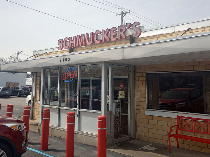 The unassuming yellow brick exterior of Schmucker's promises what flashy establishments often forget&mdash;honest-to-goodness comfort food worth waiting for.