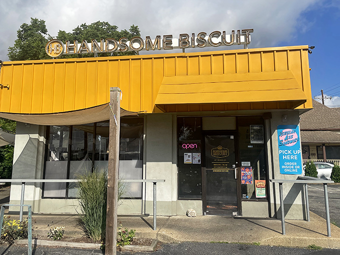 That sunshine-yellow exterior isn't just a building&mdash;it's a beacon of breakfast hope in Norfolk's culinary landscape.