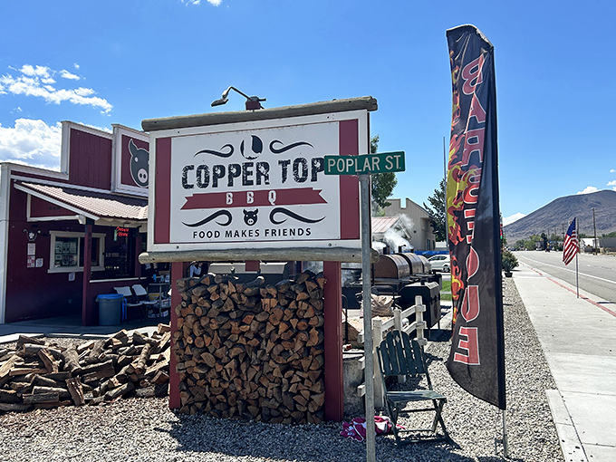 Those gleaming copper smokers aren't just for show &ndash; they're the beating heart of this roadside BBQ sanctuary in the Eastern Sierra.