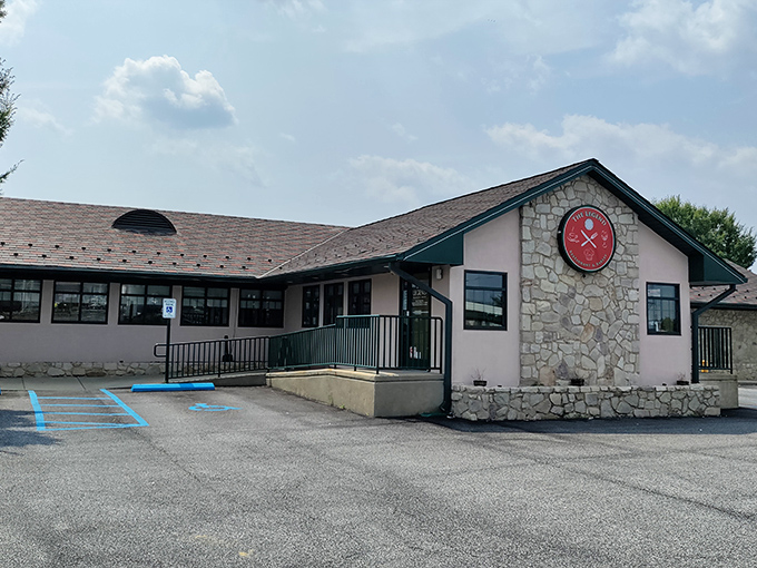 The stone facade and distinctive red clock announce your arrival at breakfast paradise&mdash;no passport required, just an appetite and the willingness to loosen a belt notch.