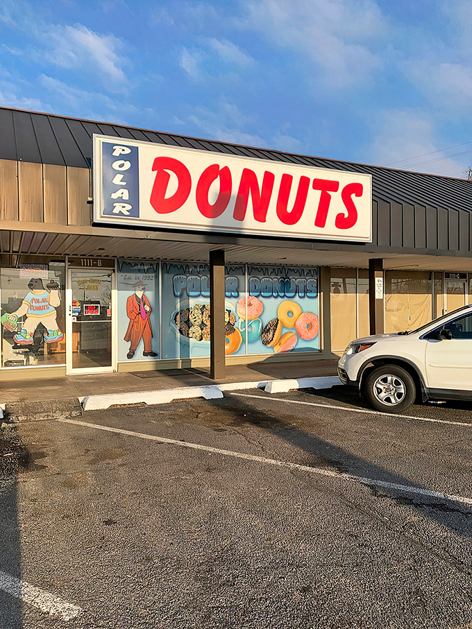 Welcome to donut paradise! Polar Donuts' no-frills exterior hides a treasure trove of sugary delights that would make Homer Simpson weep with joy.