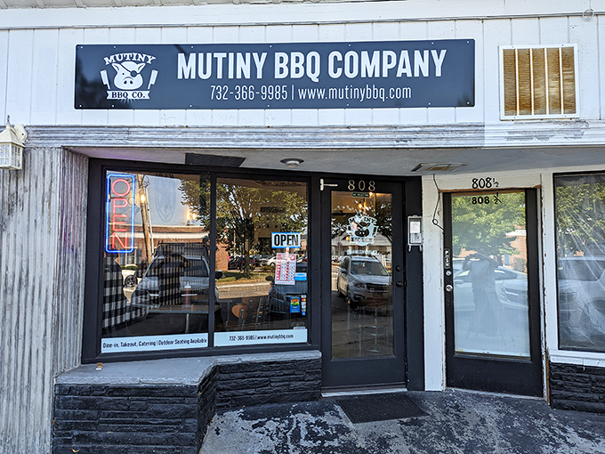 The unassuming storefront hides barbecue greatness like a poker player with four aces. No flash, all substance.