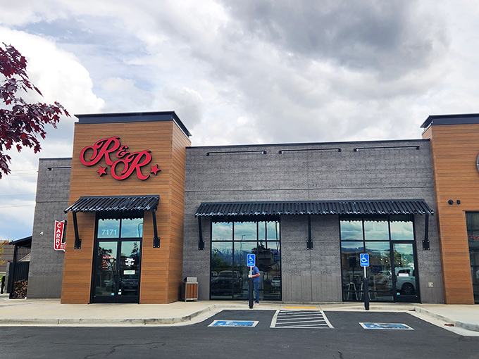 The unassuming storefront might fool you, but that red logo is like a smoke signal to barbecue lovers across Utah. Treasure awaits inside.