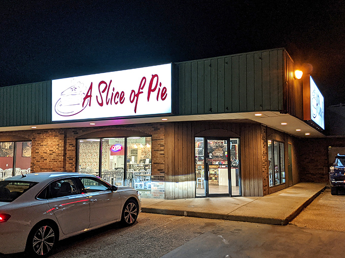 The neon glow of pie paradise beckons from this unassuming corner spot. After dark, it's Rolla's dessert lighthouse guiding sugar-seekers home.