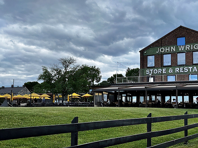 This imposing brick fortress isn't guarding the crown jewels&mdash;it's protecting something better: seafood treasures waiting to be discovered inside John Wright Restaurant.