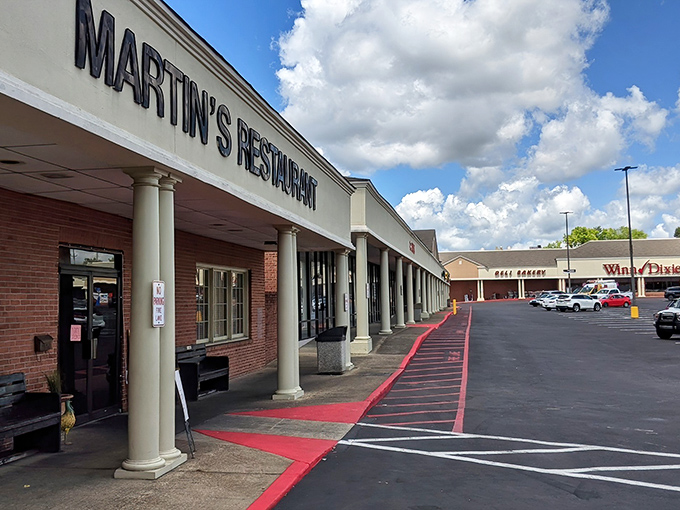 The unassuming exterior of Martin's Restaurant hides culinary treasures within, like finding a diamond in your grandmother's cookie jar.