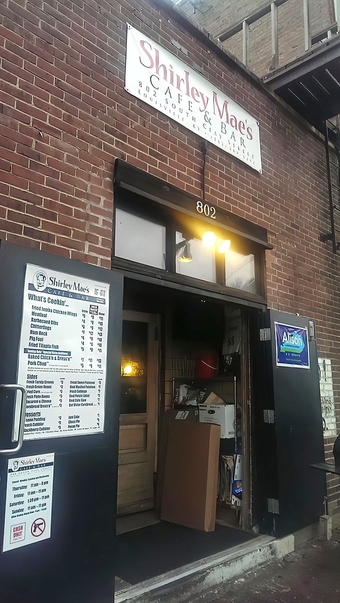 The unassuming brick exterior of Shirley Mae's Cafe hides culinary treasures that would make even the most jaded food critic weep with joy.