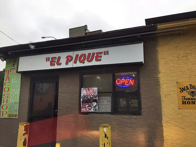 Don't judge this taco book by its cover! El Pique's humble exterior houses flavor explosions that would make your abuela weep with pride.