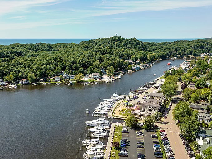 Historic charm meets small-town magic on Saugatuck's main street, where shopping therapy meets architectural eye candy.