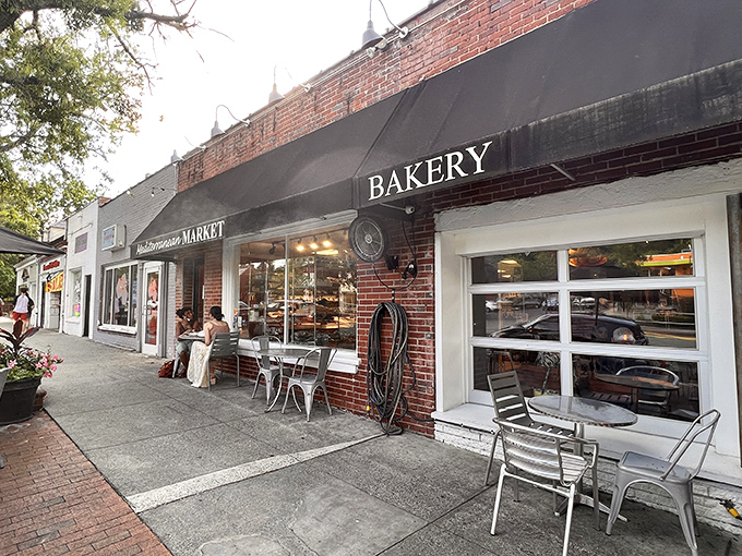 A humble brick storefront that holds more culinary treasures than your grandmother's secret recipe box. Mediterranean Deli's exterior promises authentic flavors within.