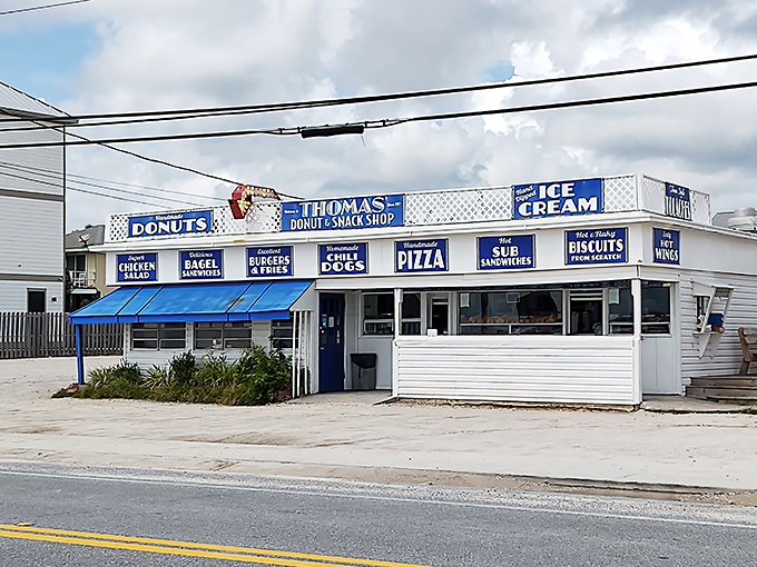 The white beachside shack beckons like a mirage. Blue signs promising kolaches and scratch-made biscuits are the only warning of the deliciousness ahead.