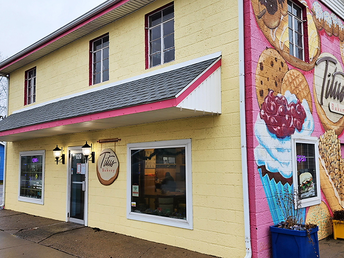 Titus Bakery announces its sugary mission with unmistakable clarity &ndash; a building transformed into a doughnut dreamscape that practically winks at passersby. 