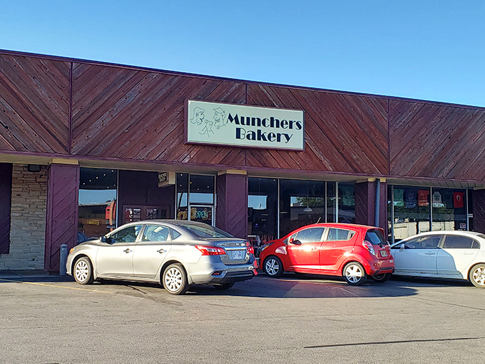 The modest exterior of Munchers Bakery hides a wonderland of doughy delights within. Kansas treasure hunters, your X marks this spot!