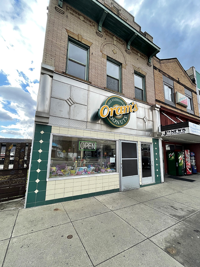 The storefront that launched a thousand cravings. Oram's green and cream fa&ccedil;ade has been luring Pennsylvanians into sweet surrender since 1938.