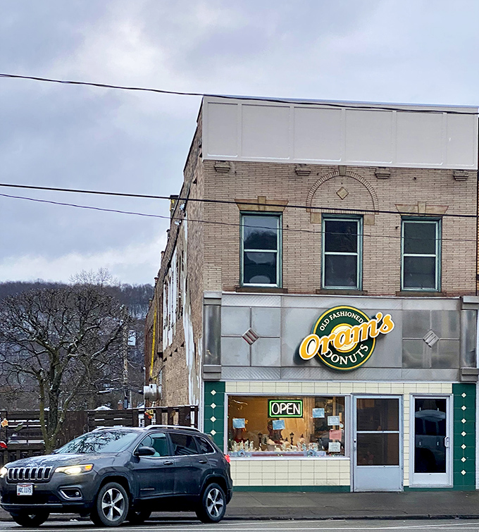 The storefront that launched a thousand cravings. Oram's green and cream fa&ccedil;ade has been luring Pennsylvanians into sweet surrender since 1938.
