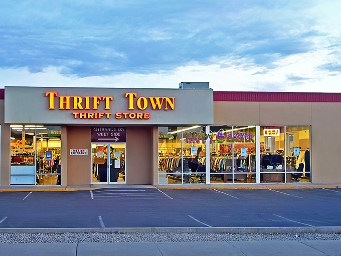 The unassuming exterior of Thrift Town belies the wonderland of treasures waiting inside. Like a retail TARDIS - bigger on the inside!