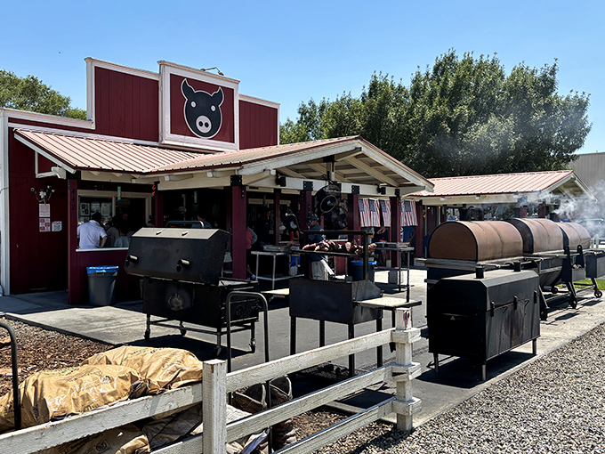 Those gleaming copper smokers aren't just for show &ndash; they're the beating heart of this roadside BBQ sanctuary in the Eastern Sierra.