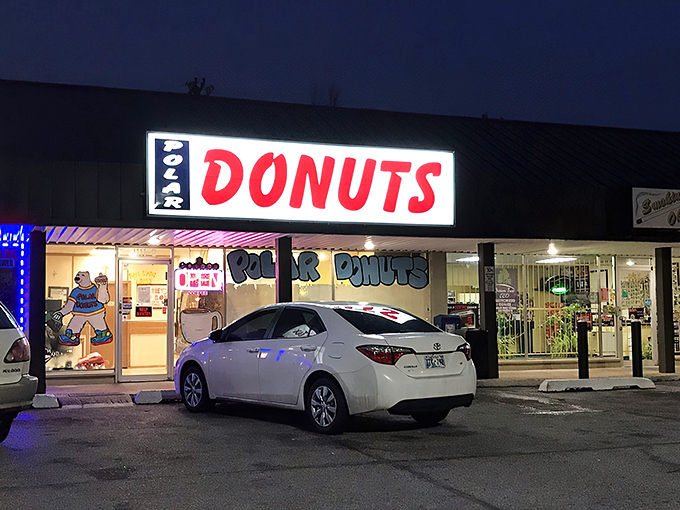 Welcome to donut paradise! Polar Donuts' no-frills exterior hides a treasure trove of sugary delights that would make Homer Simpson weep with joy.