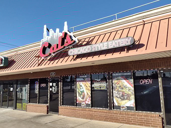 Cal's modest exterior belies the flavor explosion waiting inside – proof that culinary treasures often hide in plain sight along Oklahoma's suburban strips.