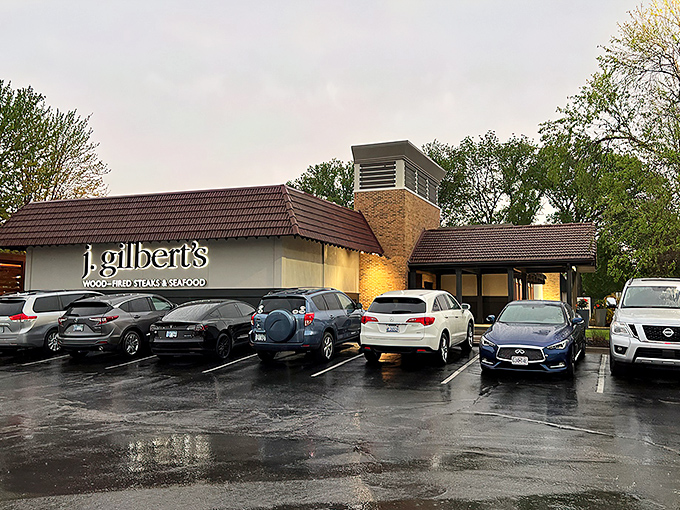 The unassuming brick exterior of J. Gilbert's plays it cool, like a poker champion hiding a royal flush. Kansas knows its steakhouses.