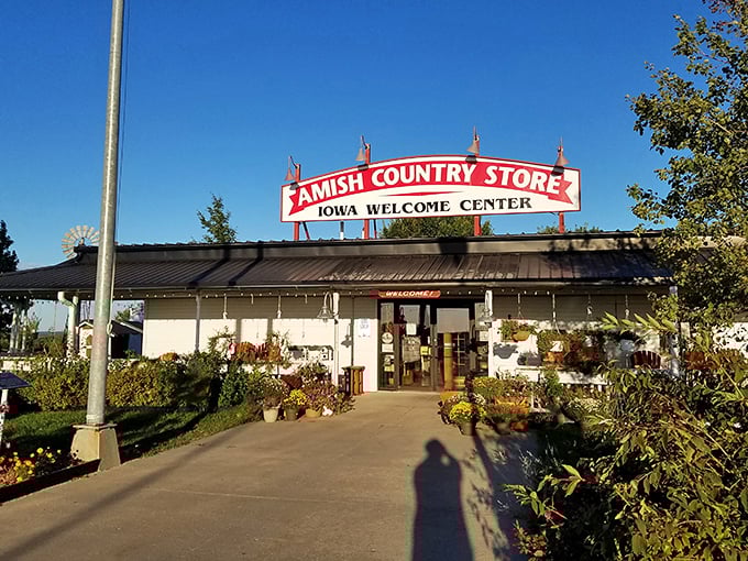 The iconic red sign beckons like a lighthouse for hungry travelers &ndash; proof that the best discoveries often happen when you actually exit the interstate.