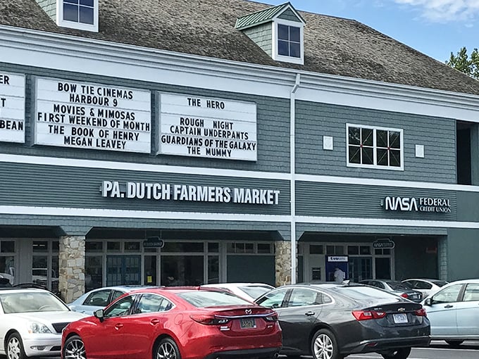 The iconic red and white lighthouse tower stands like a culinary beacon, guiding hungry souls to this slice of Pennsylvania Dutch paradise in Annapolis.