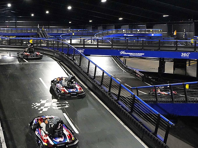 The mothership of adrenaline has landed in Wrentham! Supercharged Entertainment's sleek design promises high-octane adventures waiting inside.