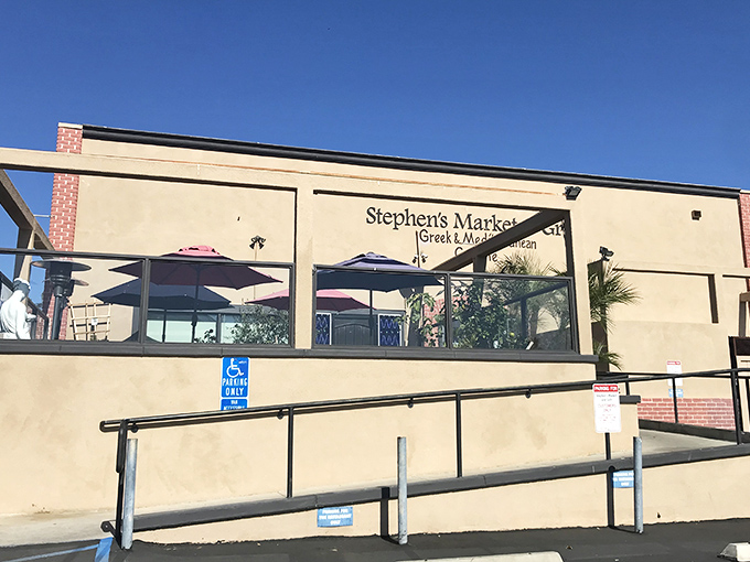 The unassuming exterior hides culinary treasures within, like finding a Mediterranean oasis tucked away in Ventura's sunny landscape.