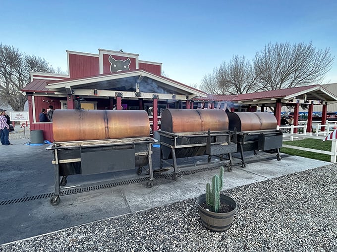 Those gleaming copper smokers aren't just for show &ndash; they're the beating heart of this roadside BBQ sanctuary in the Eastern Sierra.