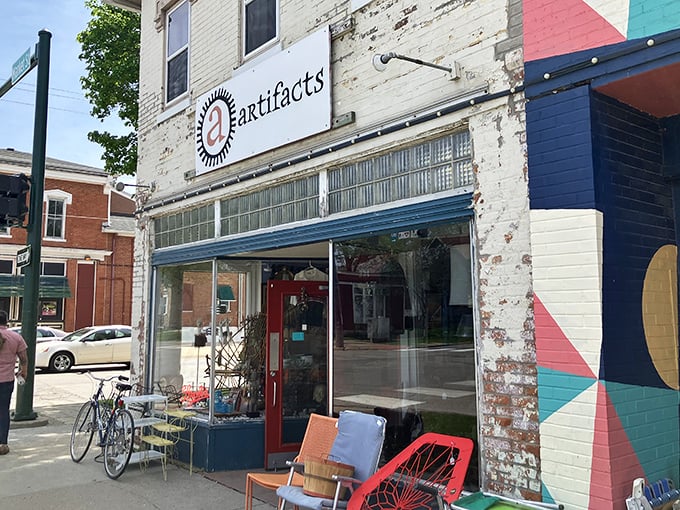 The iconic red door at 331 E. Market Street beckons treasure hunters like a portal to the past. Those vintage Radio Flyers aren't just for show!