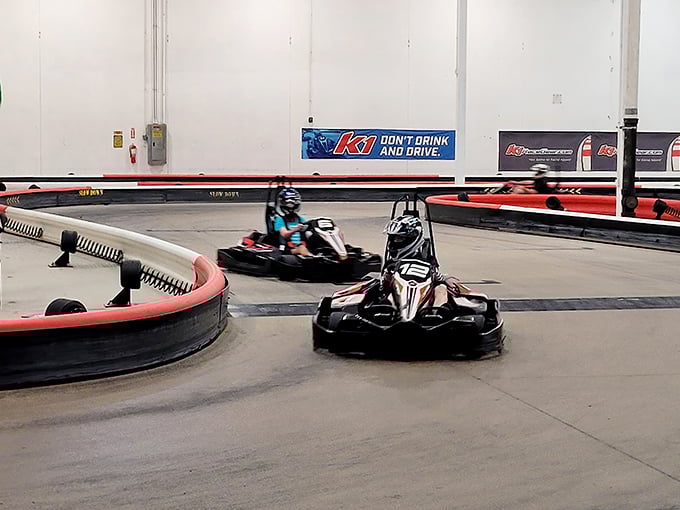 The ultimate test of friendship: navigating hairpin turns while pretending you're not trying to beat your best friend's lap time.