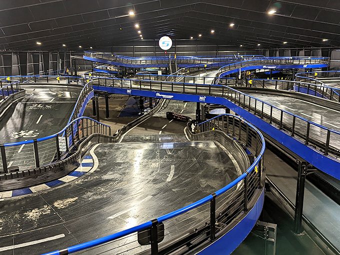 The mothership of adrenaline has landed in Wrentham! Supercharged Entertainment's sleek design promises high-octane adventures waiting inside.