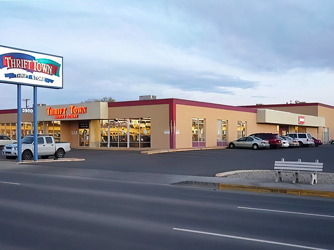 The unassuming exterior of Thrift Town belies the wonderland of treasures waiting inside. Like a retail TARDIS - bigger on the inside!